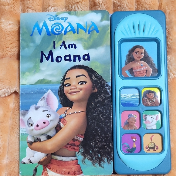 Disney | Other | Disney Moana I Am Moana Sound Book With Blue And Pink ...